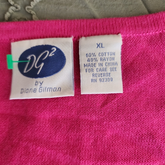 DG2 by Diane Gilman | Tops | Dg2 By Diane Gilman Sz Xl Pink Sparkle ...